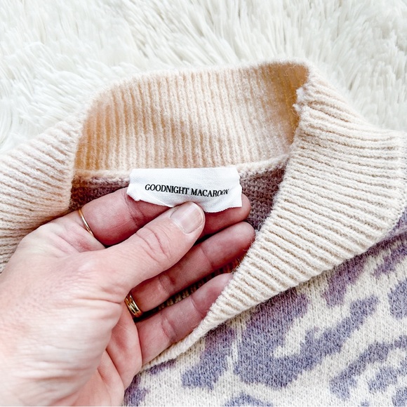 Goodnight Macaroon | Sweaters | Leopard Print Sweater | Poshmark